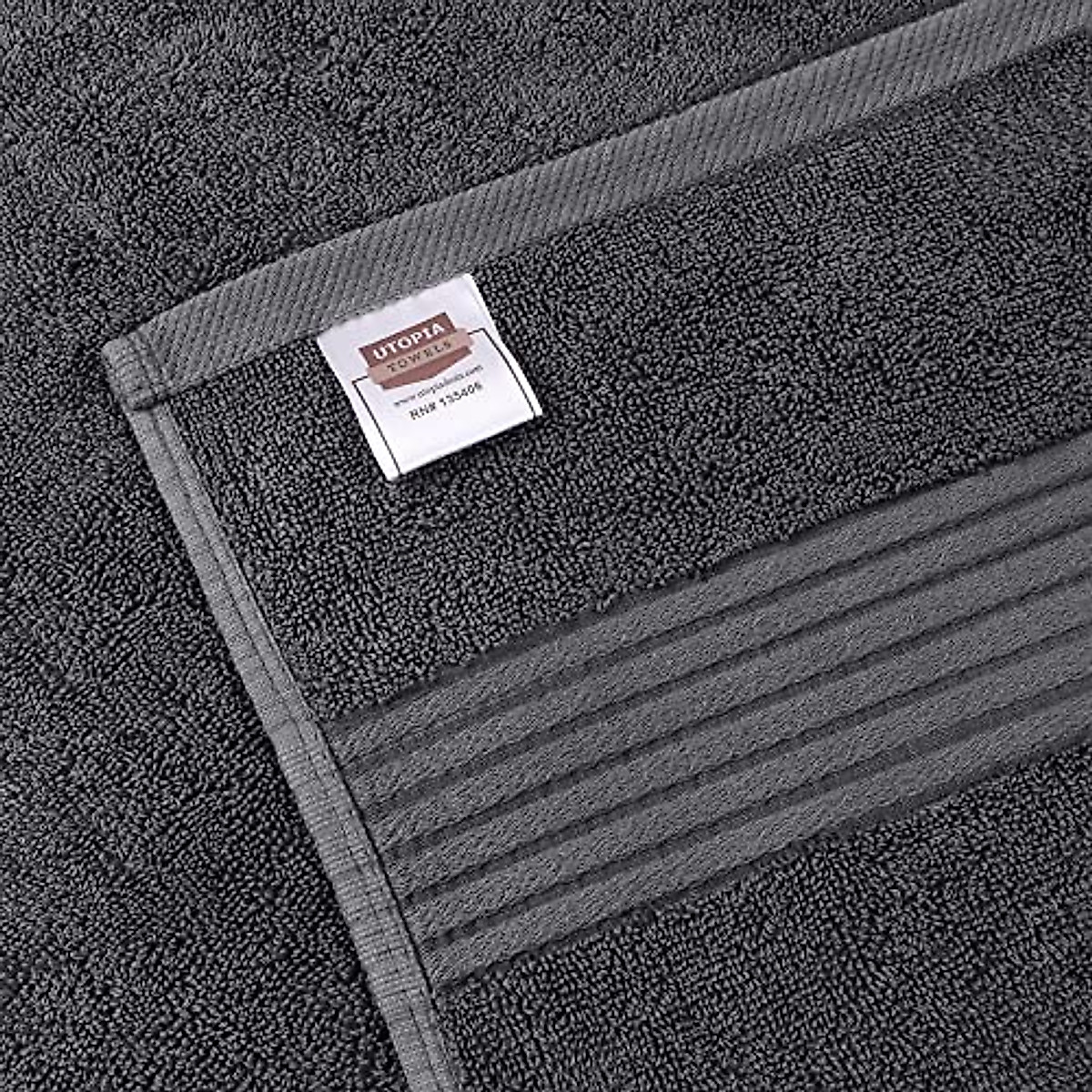 Utopia Towels 4 Piece Luxury Bath Towels Set, (27 x 54 Inches) 100% Ring Spun Cotton 600GSM, Lightweight and Highly Absorbent Quick Drying Towels for Bathroom, Gym, Spa, and Hotel (Grey)