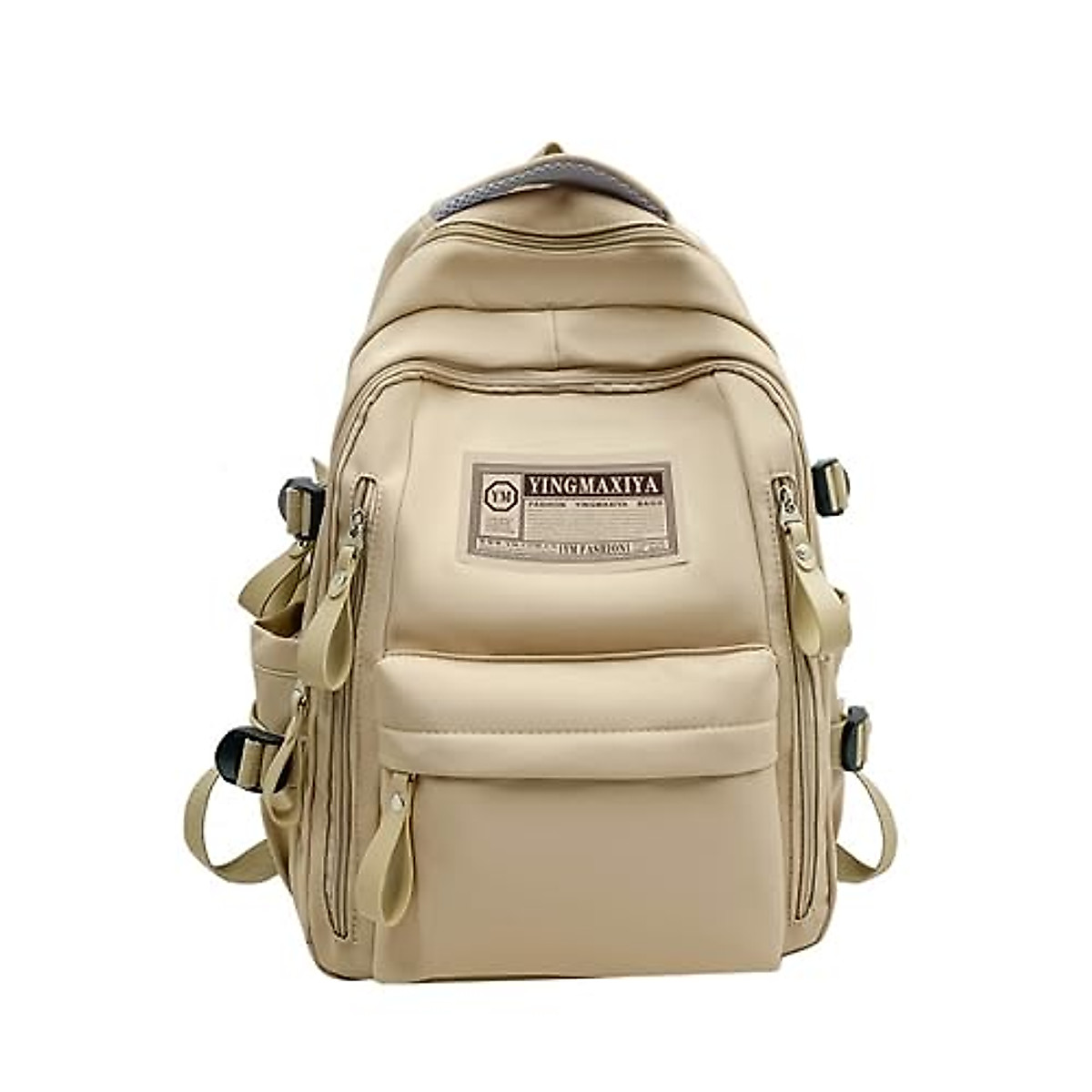 DUNBRI Large Capacity Backpack Waterproof Activity Backpack Women Laptop Backpack Men Fashion Gym Backpack Travel Bag (Khaki)