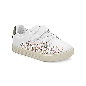 OshKosh B'Gosh Girls Sweetie Sneaker, White/Multi, 4 Toddler