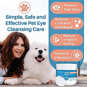 Dog Eye Wipes for Discharges and Dog Ear Finger Wipes