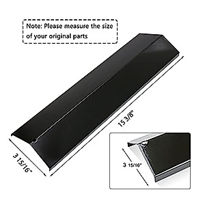 Hisencn Grill Heat Plate for Brinkmann 810-2410-S, 810-3660-S, 810-2511-S, 810-2512-S Replacement Heat Tent Shield Deflector for Uniflame, Aussie and Others, 15 3/8 inch BBQ Flame Tamer Burner Cover