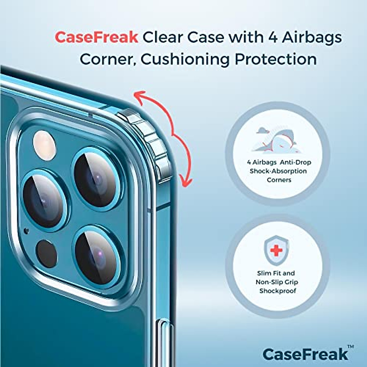 CASEFREAK Clear Case for iPhone 11 Pro with Magnetic Ring, Compatible with Mag-Safe Accessories, Slim Fit Anti-Yellowing Protective Case for iPhone 11 Pro (5.8" Screen)