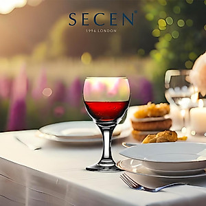 SECEN LONDON Shot Glasses Set of 6,Stemmed Mini Clear Wine and Champagne Glasses, 6 Oz / 175 CC,Cordial Glasses Port Wine Glasses,Great for White and Red Wine/Wine Glass Clear,Liqueur Mini Glasses