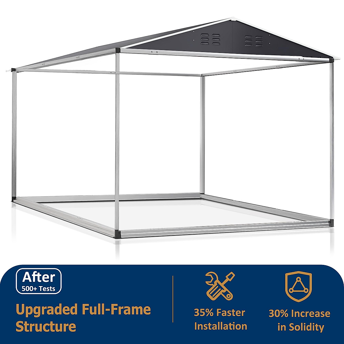 VIWAT 8' x 12' Outdoor Steel Storage Shed with Updated Frame Structure and Lockable Doors, Metal Shed Upgrade Height Ideal for Garden, Backyard, and Patio Utility and Tool Storage