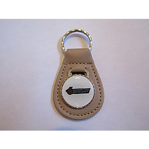 1982-1987 REGAL GRAN NATIONAL GRAN SPORT LOGO LEATHER KEYCHAIN - BEIGE