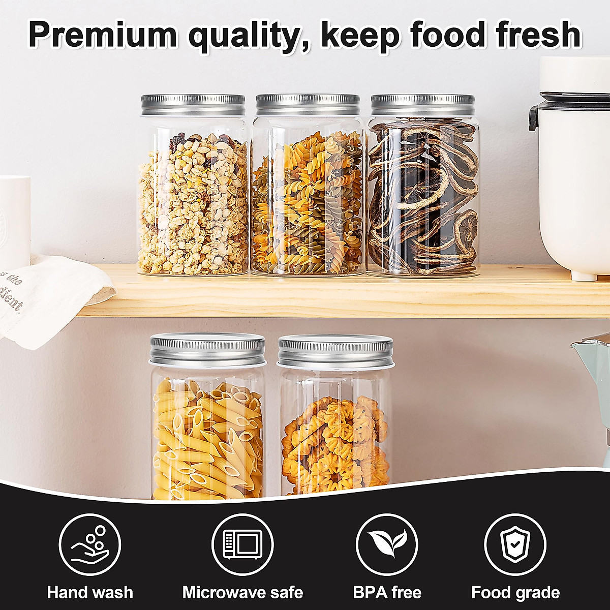 BSL® 48 Packs 2.75 Inch Mason Jar Lids Regular Mouth Leak Proof Secure Mason Storage Solid Caps Jars Lids，Leak Proof,Airtight,Silicone Seal,Seal Tinplate Metal Can Lids (Silver，2.75 inch/70MM)