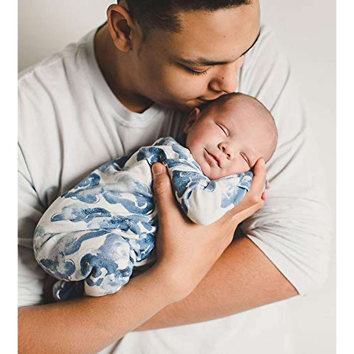 Burt's Bees Baby baby boys Play Pjs, 100% Organic Cotton One-piece Romper Jumpsuit Zip Front Pajamas and Toddler Sleepers, Moonlight Clouds, 9 Months US