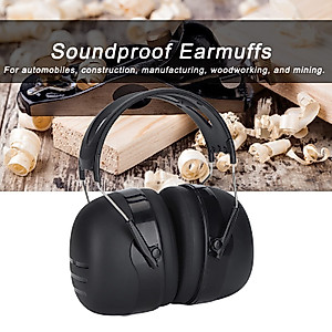 Cyrank Noise Reduction Ear Muffs, 37db Hearing Protection Headphones Headset Noise Cancelling Ear Defenders for Construction Work Shooting Range Hunting