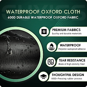 GUYISS Generator Running Cover with Windproof Elastic Cord and Visual Operation Window, 32 "Lx24 "Wx24 "H For Most 5000-10000W Frame Type Generators, Tear Resistant, Black (Patent）