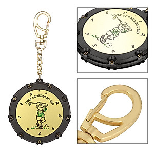 Golf Score Counter 18 Holes Tally Counter Hand Held Clicker Digit Counter Golf Numbers Clicker with Clip Keychain for Golf Accessory