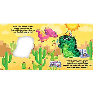 POPasaurus - Children's Touch and Pop Board Book with Fidget Pop Toy