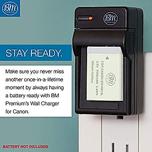 BM Premium NB-13L Battery Charger for Canon PowerShot SX740 HS, G1 X Mark III, G5 X, G5 X Mark II, G7 X, G7 X Mark II, G7 X Mark III, G9 X, G9 X Mark II, SX620 HS, SX720 HS Cameras