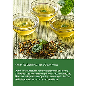 Kawashimaya Organic Genmaicha, Green Tea with Roasted Brown Rice, Loose Leaf, Made in Japan 12.69 oz (360g)