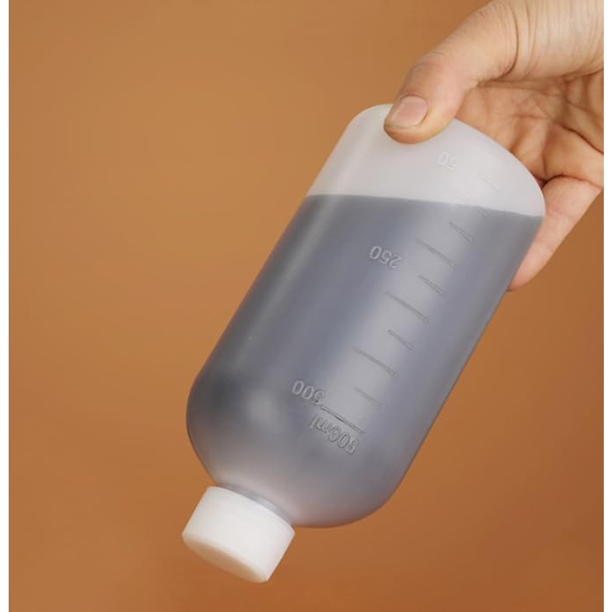 TOPWEL 2PCS 1000ml/34oz Empty Plastic Small Mouth Graduated Lab Chemical Container Reagent Bottle Sample Liquid Sealing Reagent Bottle Boston Rounds Liquid Storage with Inner Plug