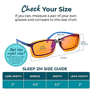 Sleep ZM Clip On 99.9% Orange Blue Light Glasses for Computer, TV, Gaming Use Improve Sleep Quality by Naturally Producing Melatonin for Women and Men