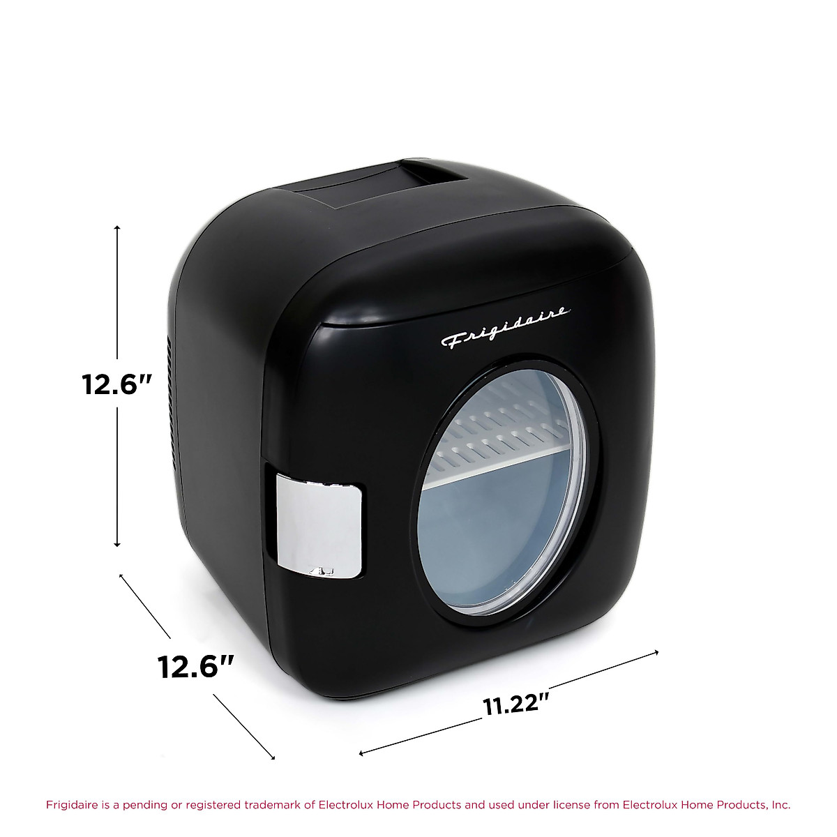 FRIGIDAIRE EFMIS462-BLACK 12 Can Retro Mini Portable Personal Fridge/Cooler for Home, Office or Dorm, Black