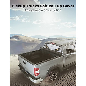 Logan Tonneau Cover Soft Roll up for 2015-2023 F150,Truck Bed Covers Compatible with 2015-2023 F150 6.5FT