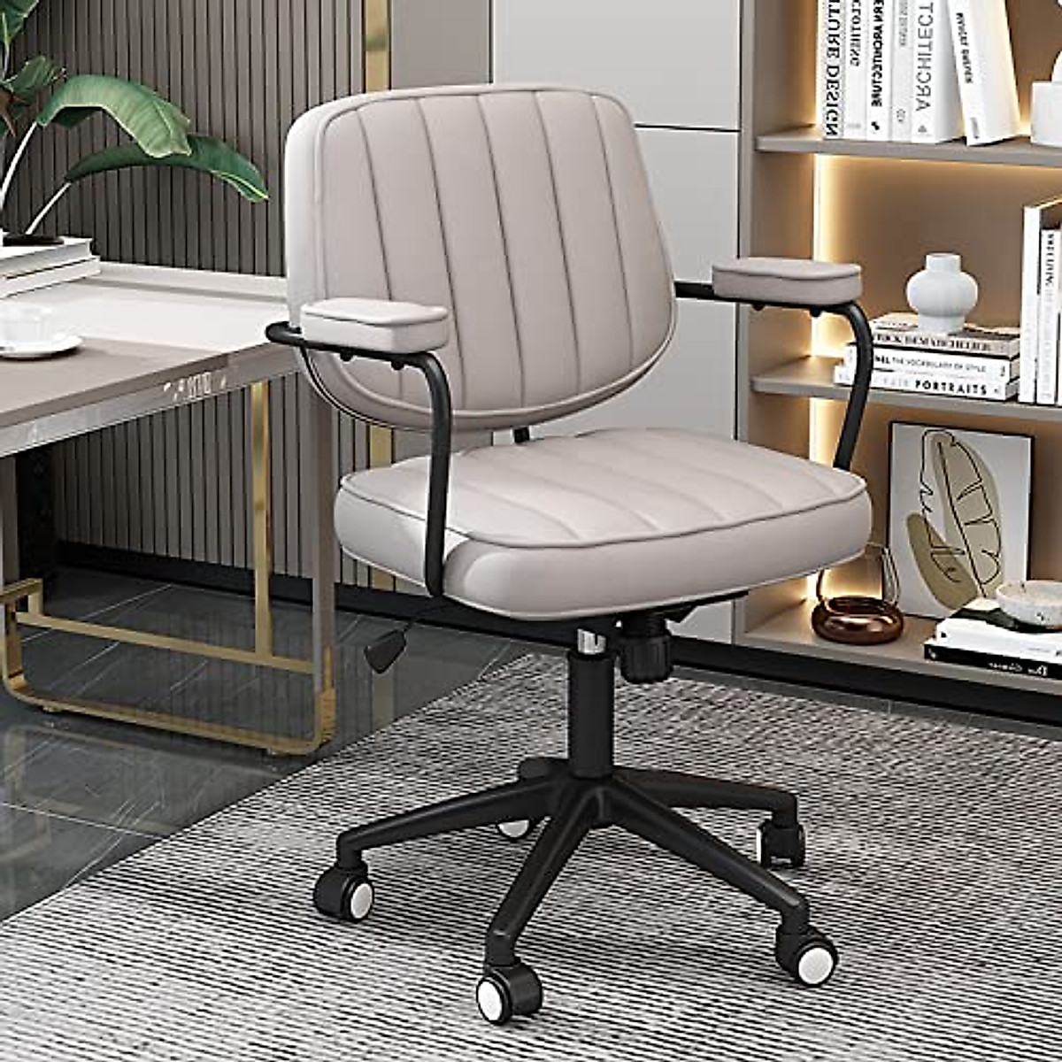 MayNuo Office Chair Gaming Chair Computer Chair Home Office Desk Chairs with Wheels,Ergonomic Executive Office Chair Modern Reclining Task Chair,Comfortable Swivel Chairs Vintage Computer Chairs Fo/Kh