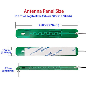 2 x 8dBi 2.4GHz 5.8GHz Dual Band WiFi Antenna IPEX Internal Antennas with 50cm Cable for Mini PCIe Card