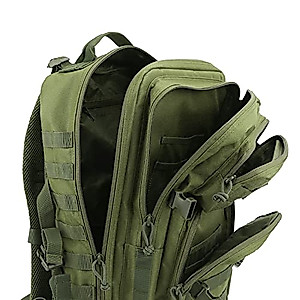 REEBOW GEAR Military Tactical Backpack Large Army 3 Day Assault Pack Molle Bag Boys Backpacks for School Army Green