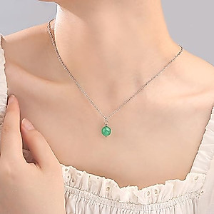 Jade Pendant Best Friend Birthday Gifts for Women Her Gifts for Your Best Friend Teen Girls Best Friend Necklace for Christmas College Graduation Back to School Thanksgiving Day Green Crystal Necklace