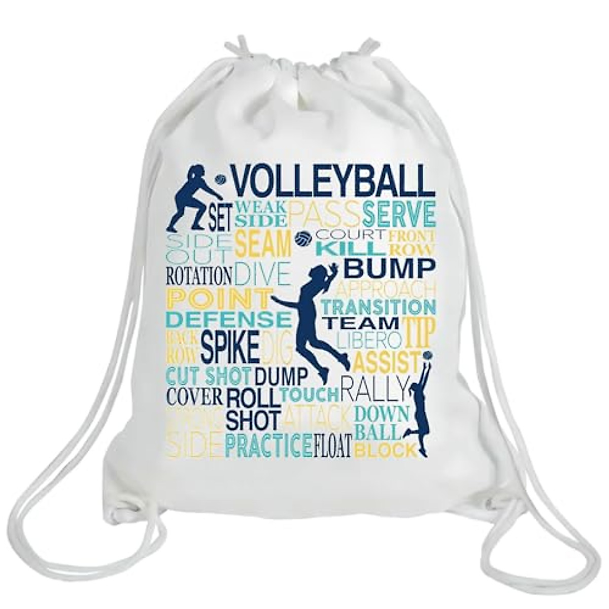 LEVLO Volleyball Canvas Tote Bag Gift For Volleyball Player Volleyball Team Shoulder Bag For Volleyball Lover (Volleyball DB)