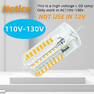 TIANZHILANSKY Pack 10 Mini G4 LED Bulb Dimmable 110V 120V 2.6W 280 Lumens 64pcs Silicone Lamp Equivalent to 20W Halogen Bulb Replacement Warm White 2700K-3200K 3000K Home Lighting