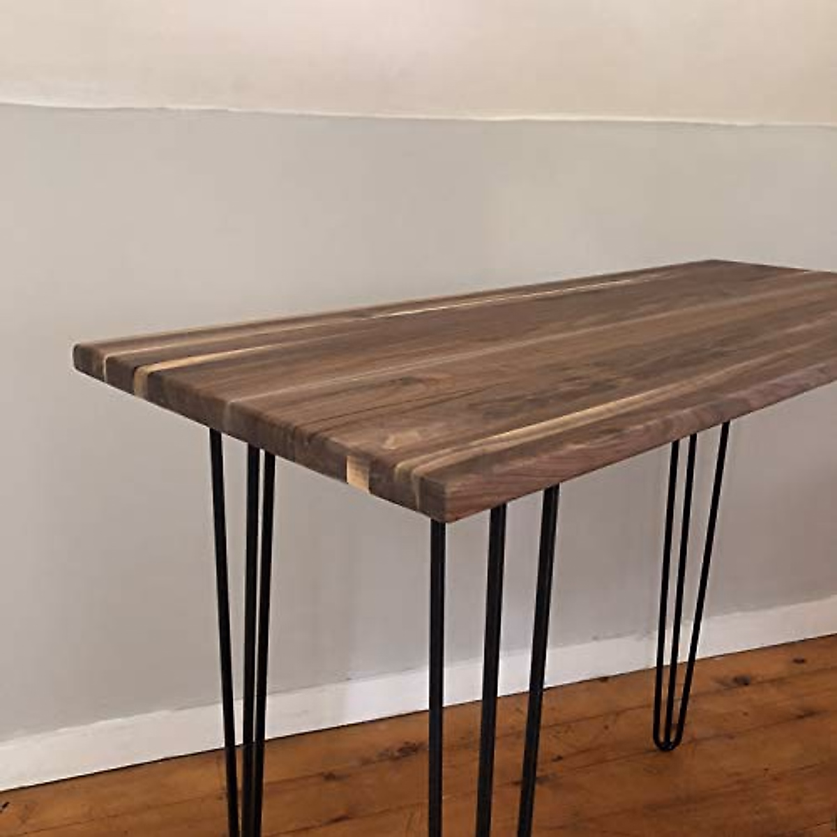 Black Walnut Butcher Block Bar Table. Kitchen Dining Room Table.