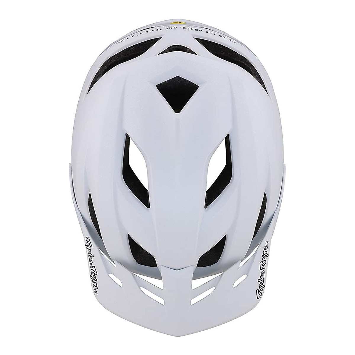 Troy Lee Designs Flowline Adult Bicycle Helmet MIPS EPP Lightweight Vented Adjustable Detachable Visor All Mountain Enduro, Gravel, Trail, BMX, Off-Road MTB (White, MD/LG)