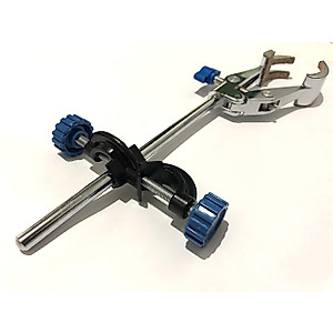 OESS Lab Clamp 4 Prong Finger Style Cork-Coated Head and A Black Laboratory Stand Clip