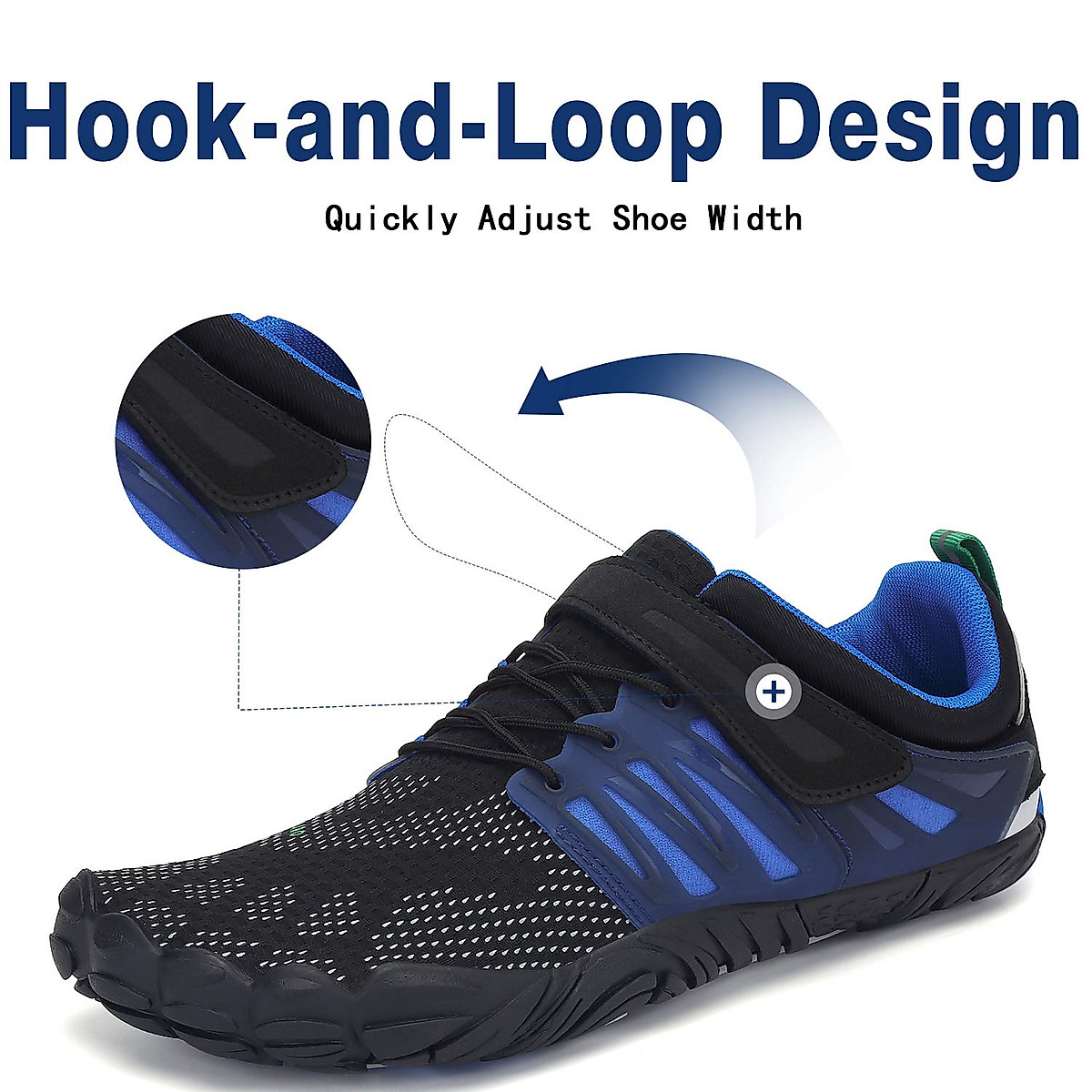 Mens Barefoot Cross-Trainer Minimalist Trail Running Shoes Lightweight Quick-Dry Walking Gym Yoga Outdoor Water Shoes Blue