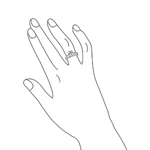 Bling Jewelry Art Deco Style Traditional 3CT Cubic Zirconia Round Brilliant Cut Round Solitaire Eternity Band AAA CZ Anniversary Wedding Engagement Ring Set Band For Women .925 Sterling Silver