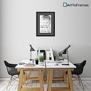 Art to Frames Double-Multimat-647-41/89-FRBW26079 Collage Photo Frame Double Mat with 1 - 12x18 Openings and Satin Black Frame