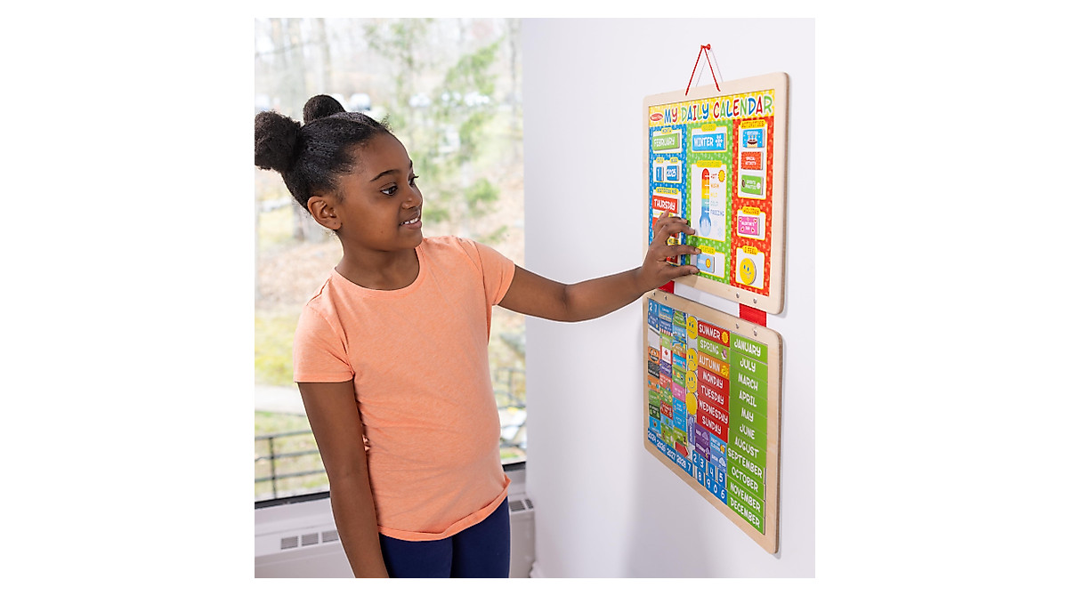 Melissa & Doug Magnetic Daily Calendar for Kids Ages 3+ | Educational & Fun