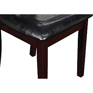 New Classic Furniture Gia 5-Piece Round Dining Set with 1 Dining Table and 4 Chairs, 47-Inch, Ebony