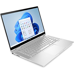 HP Envy x360 2-in-1 Laptop 15-EW0013DX 15.6" FHD Touchscreen, Intel Core i5-1235U, 8GB DDR4 RAM, 256GB SSD Storage, Windows 11 Home, Natural Silver (Renewed)