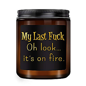 Lavender Scented Candles- Funny Gifts for Women, Men, Friend- Gift for Her, Him- BFF Gifts- Fathers Day, Valentines Day Gifts for Him, Boyfriend- Christmas Day Gifts(7oz)