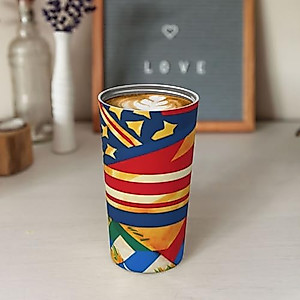 WANGZHAO Native Hawaiian Flags Print Double Wall Stainless Steel Vacuum Insulated Tumbler Cup Home Thermal Cup