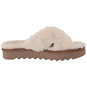 Koolaburra by UGG Women's Fuzz It Sandal, Natural, Size 11
