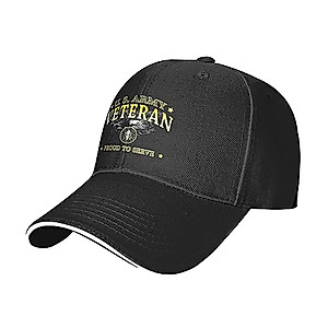 JOocla U.S. Army Veteran - Proud to Serve Baseball Cap Sports Beach Back Buckle Brim Adjustable Hat