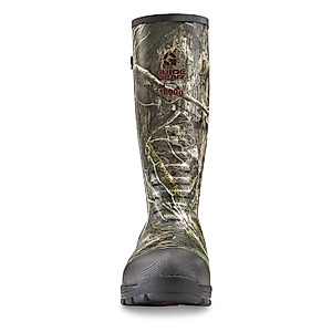 Guide Gear Men's Ankle Fit Camo Hunting Insulated Rubber Boots Waterproof Muck Rain Shoes, 1,600-gram Mossy Oak Country DNA 10D (Medium)