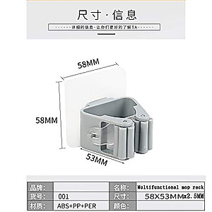 8 Packs Broom Mop Holder,Self-Adhesive No Drilling Super No-Slip Broom Gripper Clip Adjustable Reusable,Wall-Mounted Storage Racks for Storage Organization in Homes, Kitchens & Wardrobes