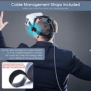 aceyoon Link Cable 10ft Compatible for Oculus Quest 2/1, Braided USB 3.1 GEN1 to Right Angle USB C 5Gbps High Speed Data Transfer & Fast Charging VR Headset Cable for Oculus Link/Rift S