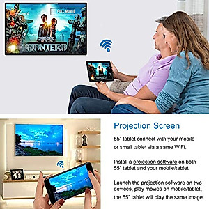 Wisepoch 55 inch Android Touch Screen All-in-one PC with 1920x1080 HDMI WiFi Bluetooth LAN for Learning Working Gaming Advertising