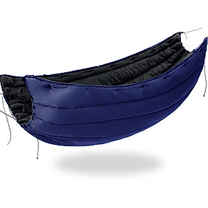 onewind Hammock Underquilt, Dupont Sorona Under Quilt with Insulation for Hammock Camping, Lightweight Hammock Quilts for Hiking, Backpacking, Navy Blue