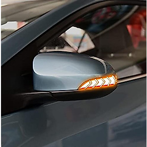 Auto-Tech 1 Pair Side Rearview Mirror Running Water Turn Signal Lamp Compatible For Toyota Verso 2016-2018 (Blue Light)