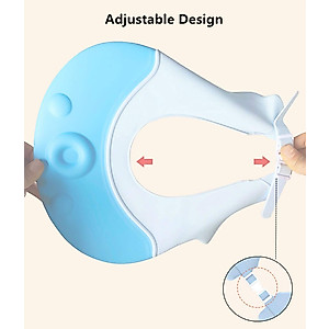 Bath Shower Visor Protection Soft Cap for Shower and Bath Time Safety for Toddlers, Baby and Children Above 6 Months (Blue)