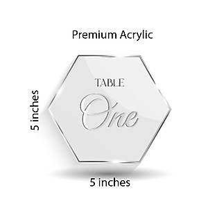 Wedding Table Numbers with Elegant Hexagon Design and Dark Silver Lettering, Table Numbers, Table Numbers For Wedding Reception, Acrylic Table Numbers, Hexagon Table Numbers, 1-30