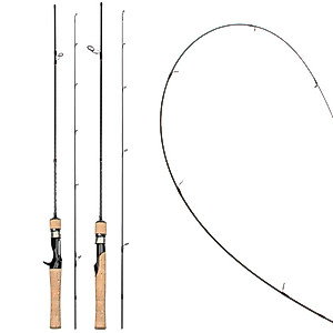 Rosewood 1.5m/1.68m/1.8m/2.1m Ultra Light Solid tip Spinning Fishing Rod Casting Poles (Casting Rod, 2.1m)