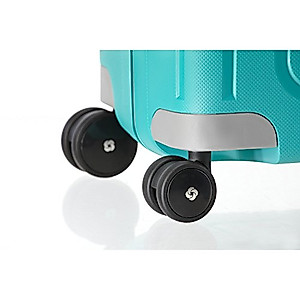Samsonite S'Cure Hardside Luggage with Spinner Wheels, Aqua Blue, Checked-Large 28-Inch